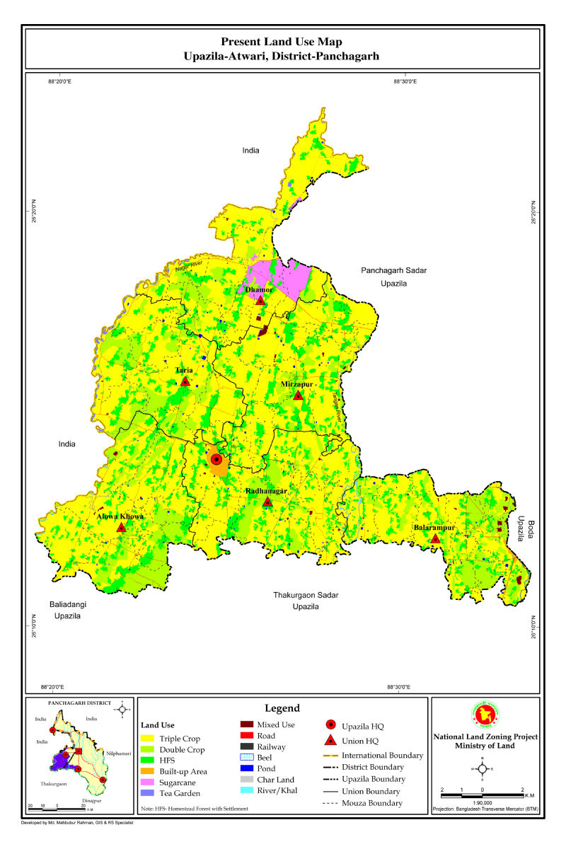 Mouza & Land Use Maps of Atwari Upazila, Panchagarh, Bangladesh ...