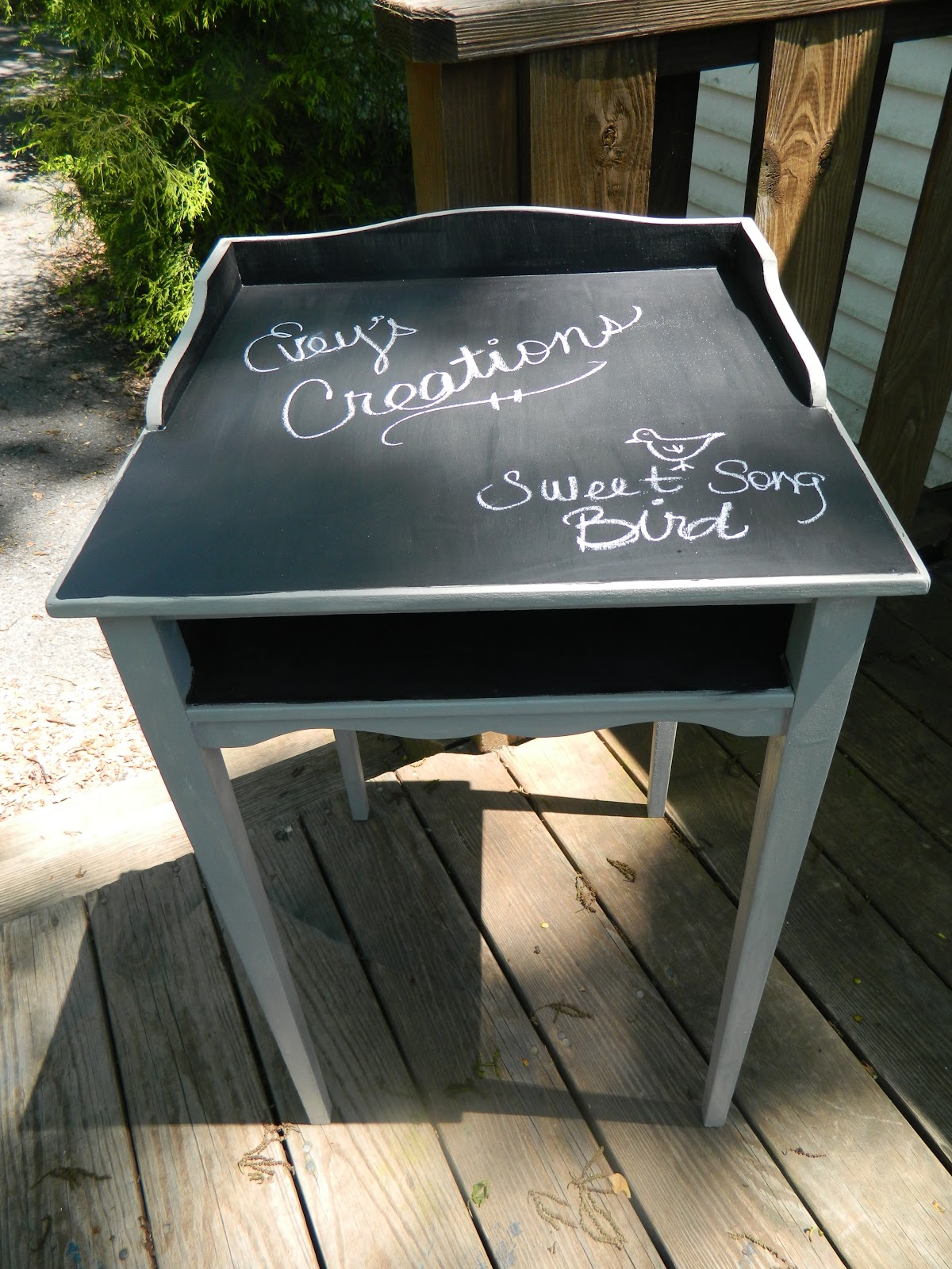 Evey's Creations: Chalkboard Top Desk Tutorial