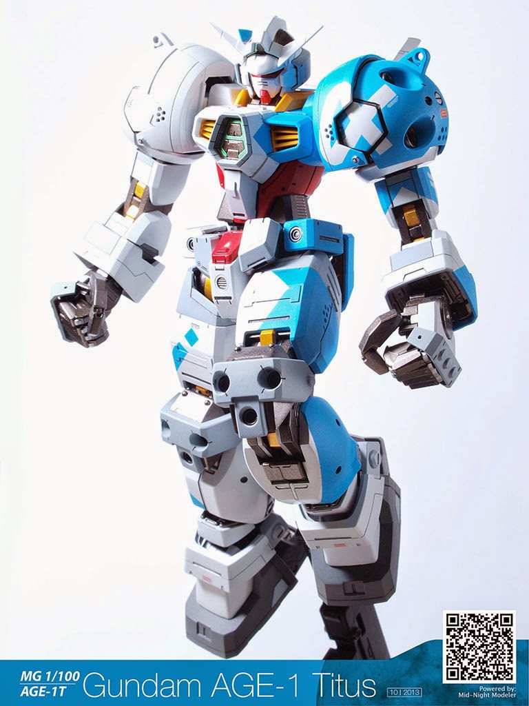 MG 1/100 Gundam AGE-1 Titus (AGE-1T) Custom Build with Kowloon Colors ...