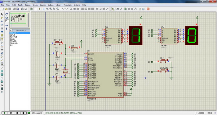 Seven segment counter up/down dengan mikrokontroler avr - Electronics ...