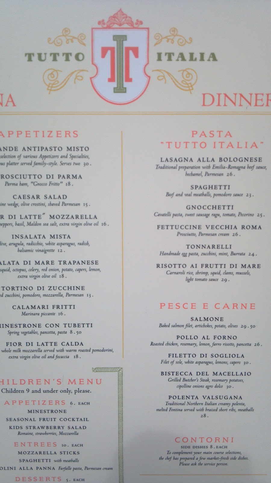 Orlando Area Theme Parks, Attractions, and Eateries: Tutto Italia ...