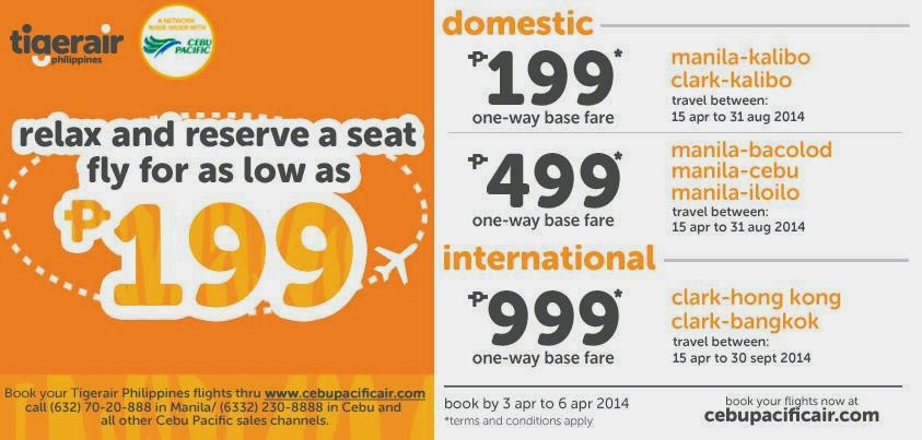 Tiger Airways Promo 2014 to 2015