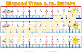 Nyla's Crafty Teaching: Elapsed Time Rulers for quickly finding ...