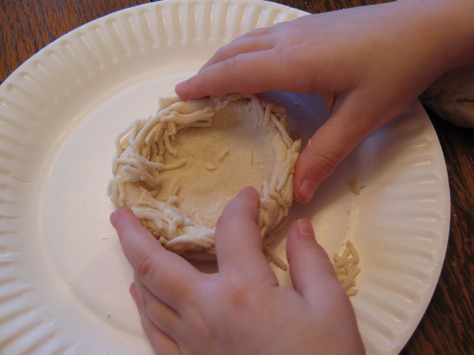 Almost Unschoolers: Salt Clay Bird's Nest Craft