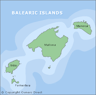 Mapa de las Islas Baleares Región