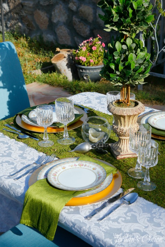 Garden Party Tablescape - Jordan's Easy Entertaining