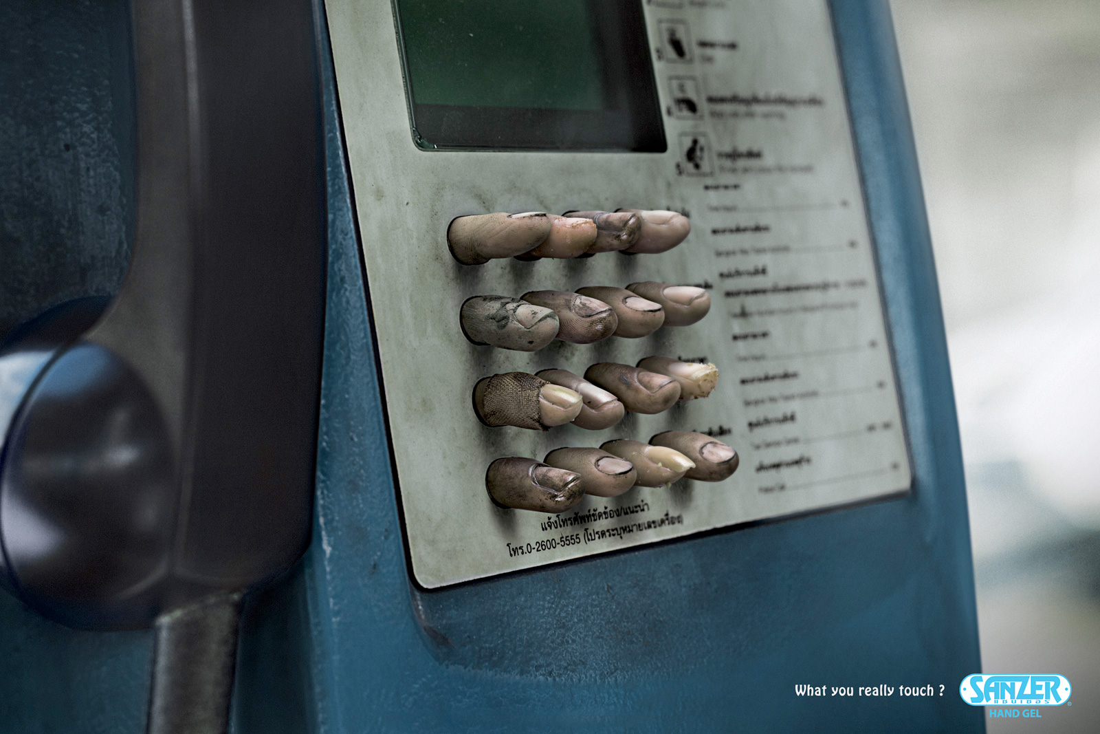 The Creative Ad World: Sanzer Hand Gel - What you really touch?