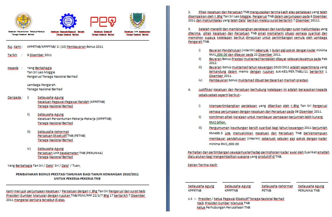 http://www.tnbjou.blogspot.com: Surat kepada Ahli Lembaga Pengarah TNB ...