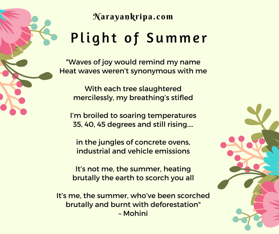 April Poetry Month Day 19 Poem: Plight of Summer