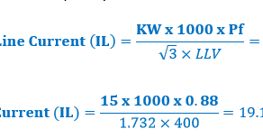 MCB Current Calculation