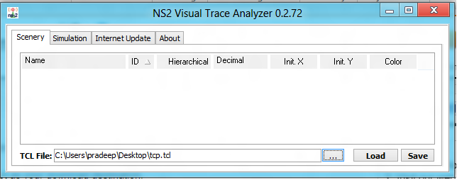 NS2 Visual trace analyzer
