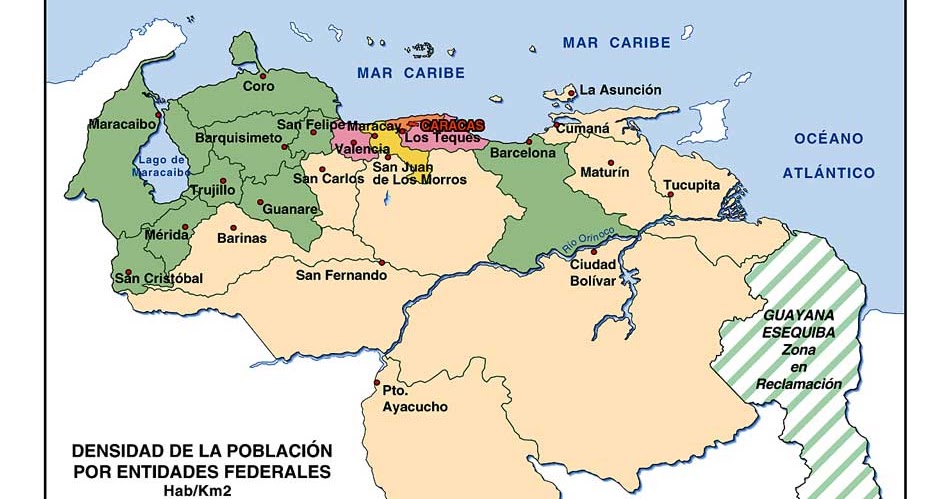 Geo Venezuela: Distribución de la población Venezolana