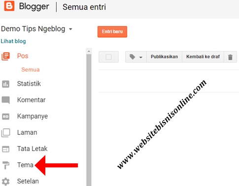 Cara Ganti Tema/Template/Tampilan Blog dengan Template Gratis Bawaan ...