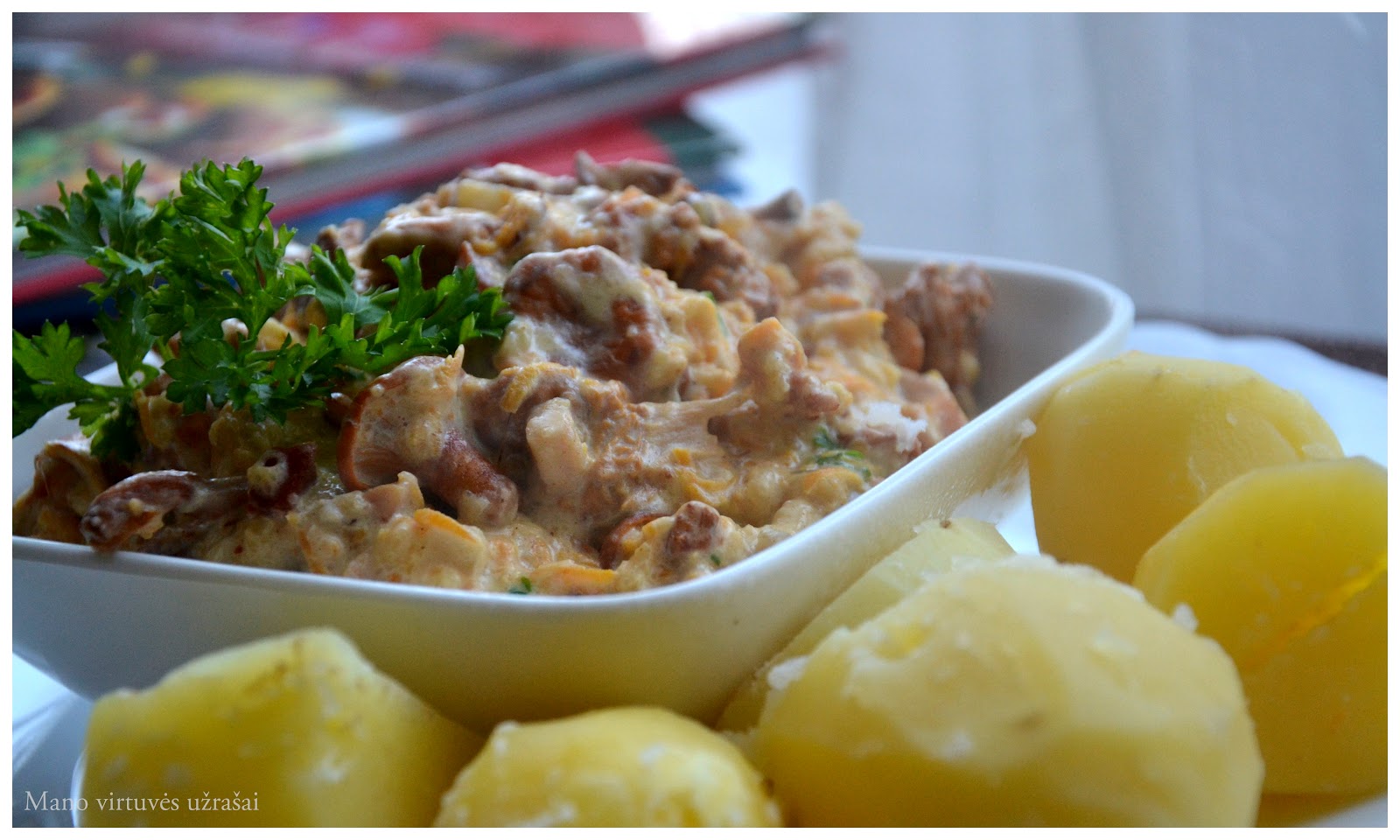 Virtuvės dienoraštis: Voveraitės grietinėlės padaže