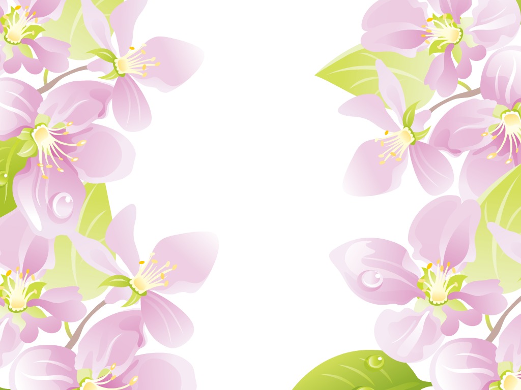 Pink Flower Stationery And Border