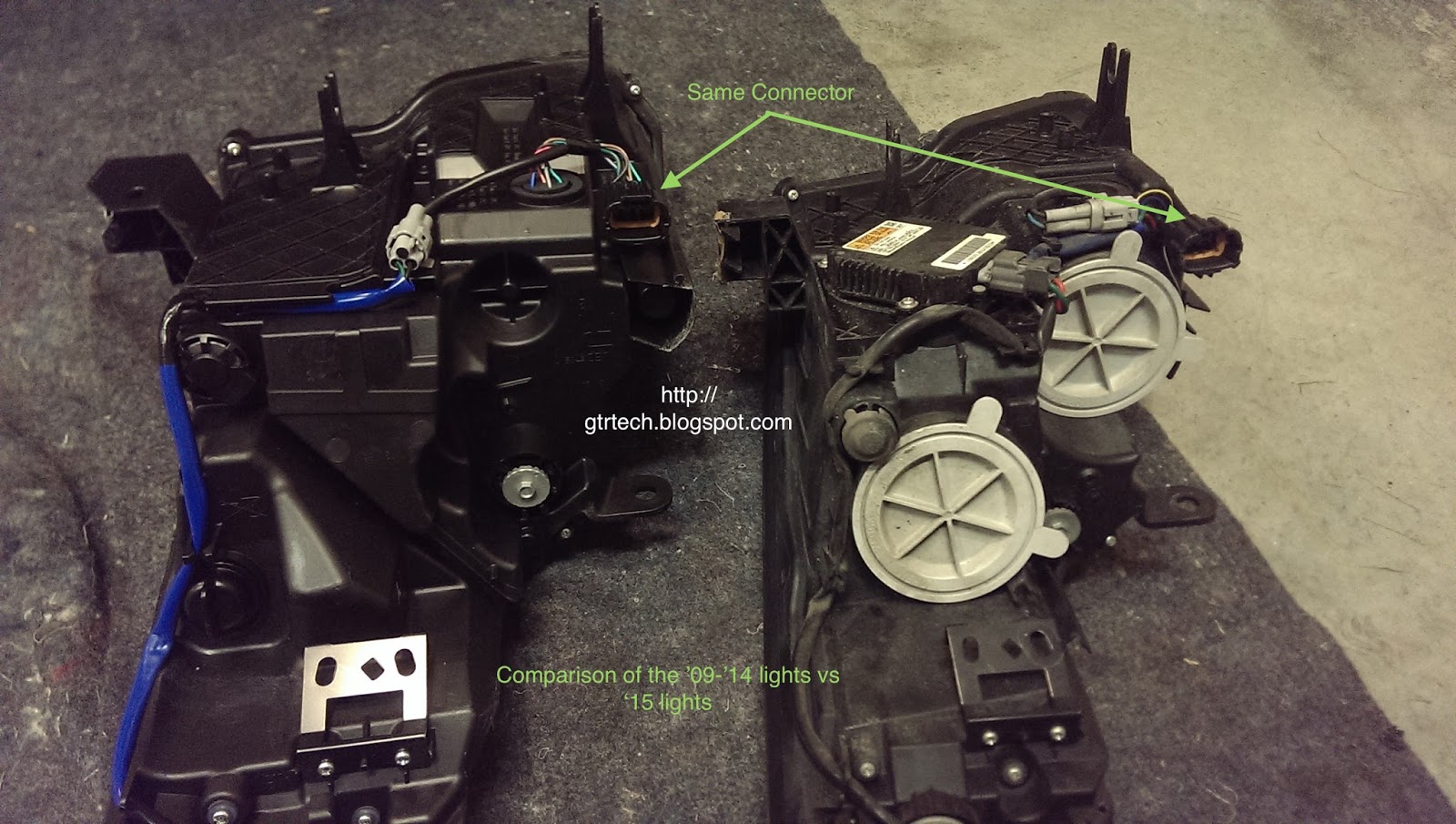 Nissan GT-R (R35) Technical DIY Blog: Headlights Conversion to 2015 LED ...