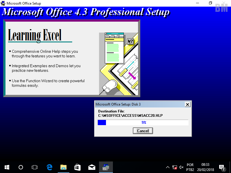 Instalando e usando o Microsoft Office 4.3 no Windows 10