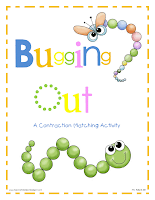 Tales of a Teacherista: Bugging Out... A Contraction Matching Activity