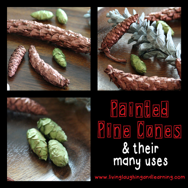 Living, Laughing, and Learning: Painted Pine Cones & All Their Uses