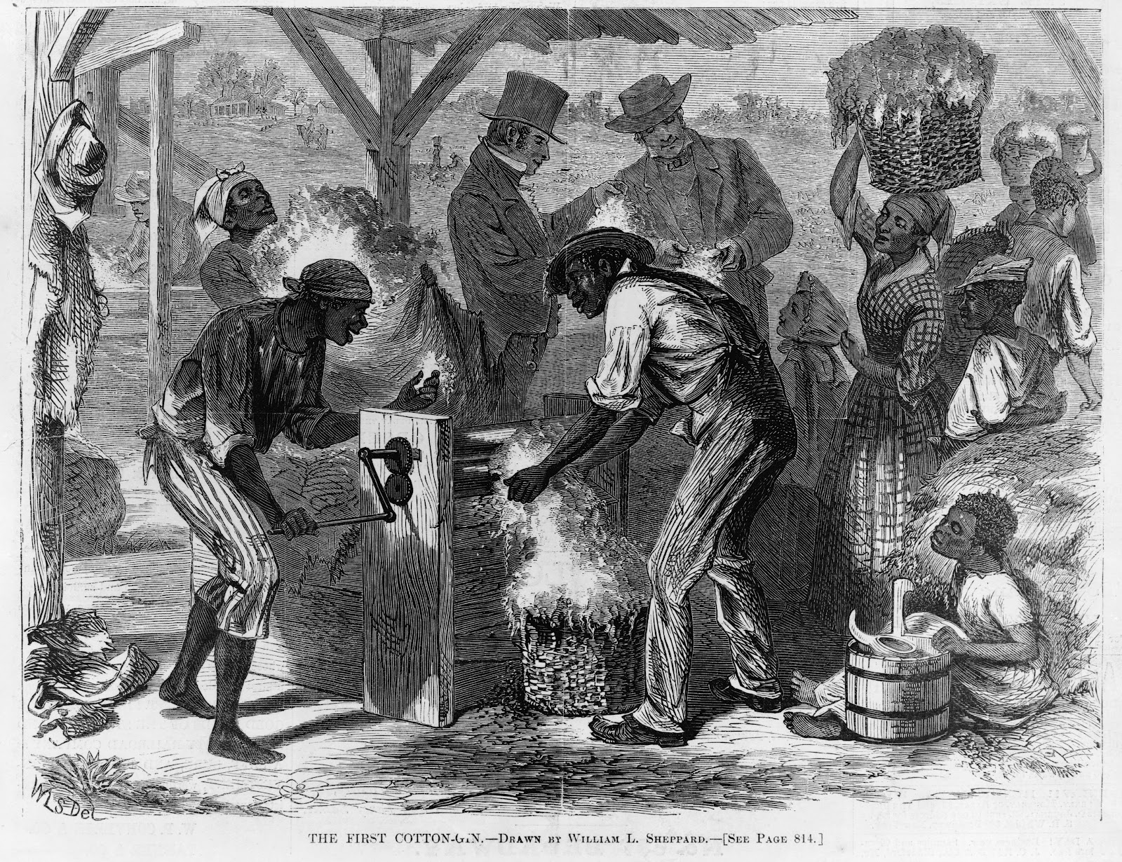 George Beattie's Murals at GMOA: "Cotton Gin"