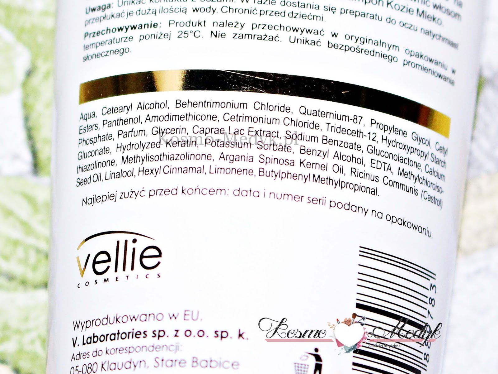 V-LABORATORIES- VELLIE COSMETICS NAWILŻAJĄCY SZAMPON I ODŻYWKA DO ...