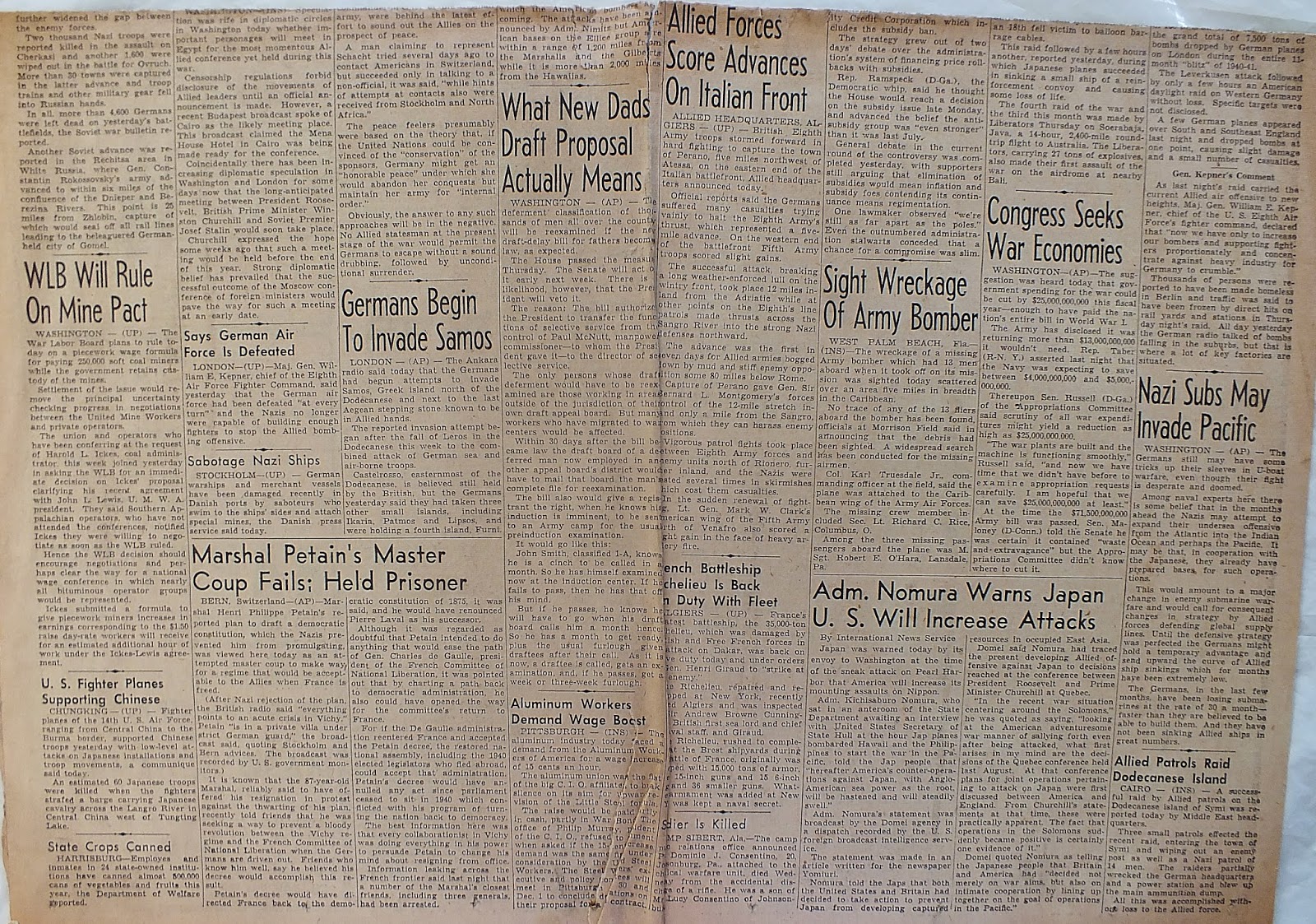 The Johnstown Tribune - WWII: November 20, 1943: RAF Blasts Nazi Poison ...