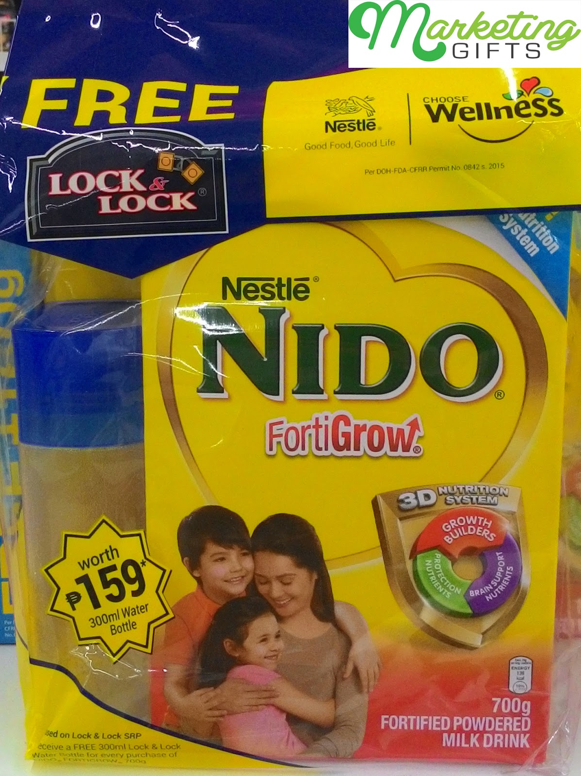 Marketing Gifts: Nestlé Nido On-Pack Promotion: Lock & Lock Bottle