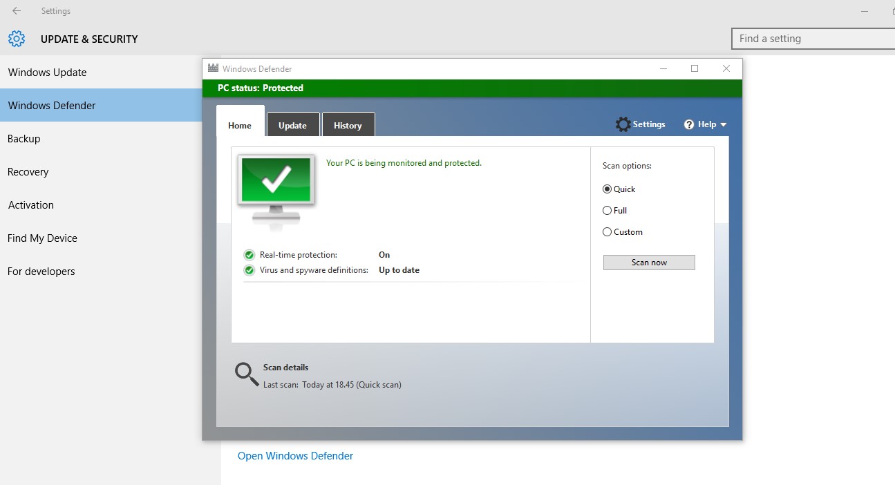 Windows Defender Pada Windows 10 dan Windows 8 Original - blog kibe