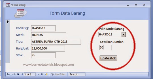 Cara Mengedit Stok Barang Otomatis Di Form Access - Borneotutorials ...