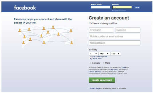 Facebook Login in Sign Up or Learn More