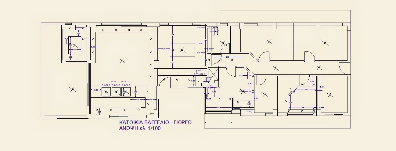 Αρχιτεκτονικά σχεδία σε κατοικίες και επαγγελματικούς χώρους.