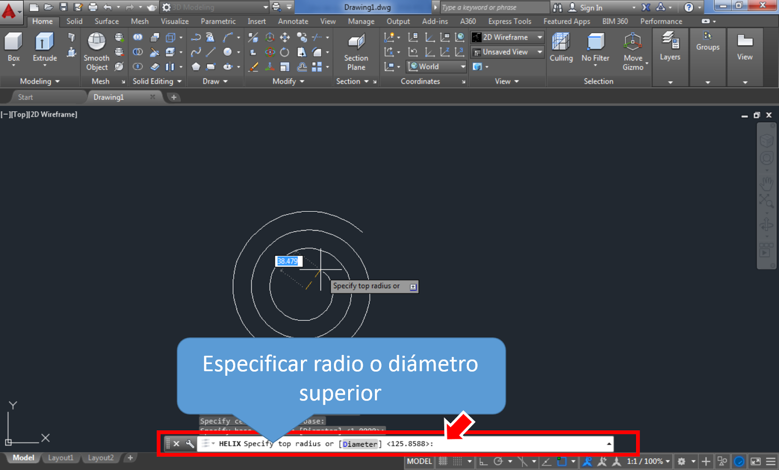 SYFRDAN: Uso de comando HELIX - AUTOCAD 3D 2016 ( Video 1 )