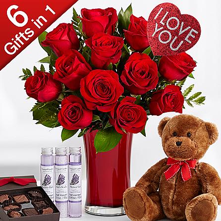 valentine day flowers: Red Roses Bouquet Valentines Day