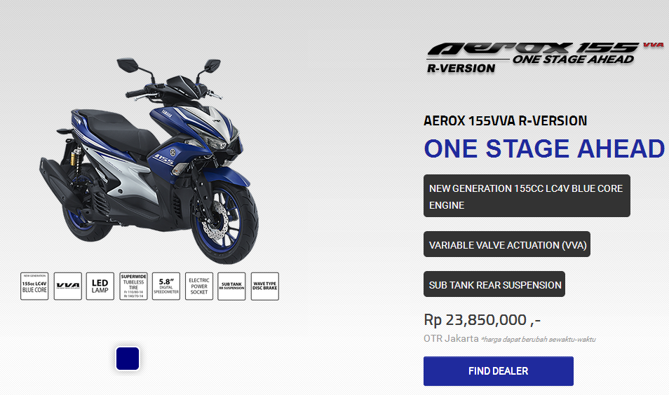 Yamaha Aerox 155cc VVA R Version 2017