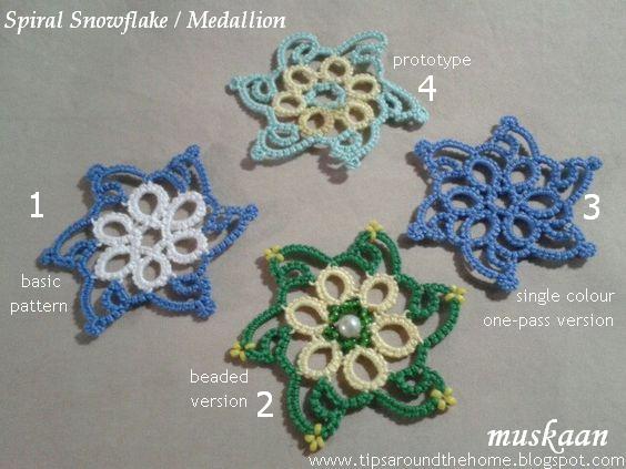 muskaan's T*I*P*S: Spiral Snowflake Pattern