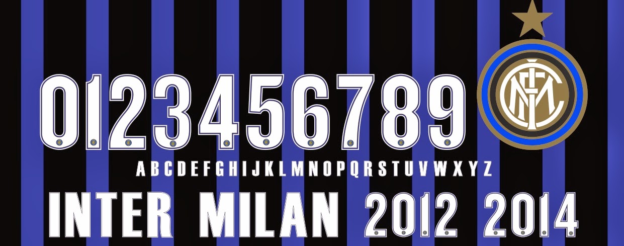 Font Number Football: Font Inter Milan 2012 2014