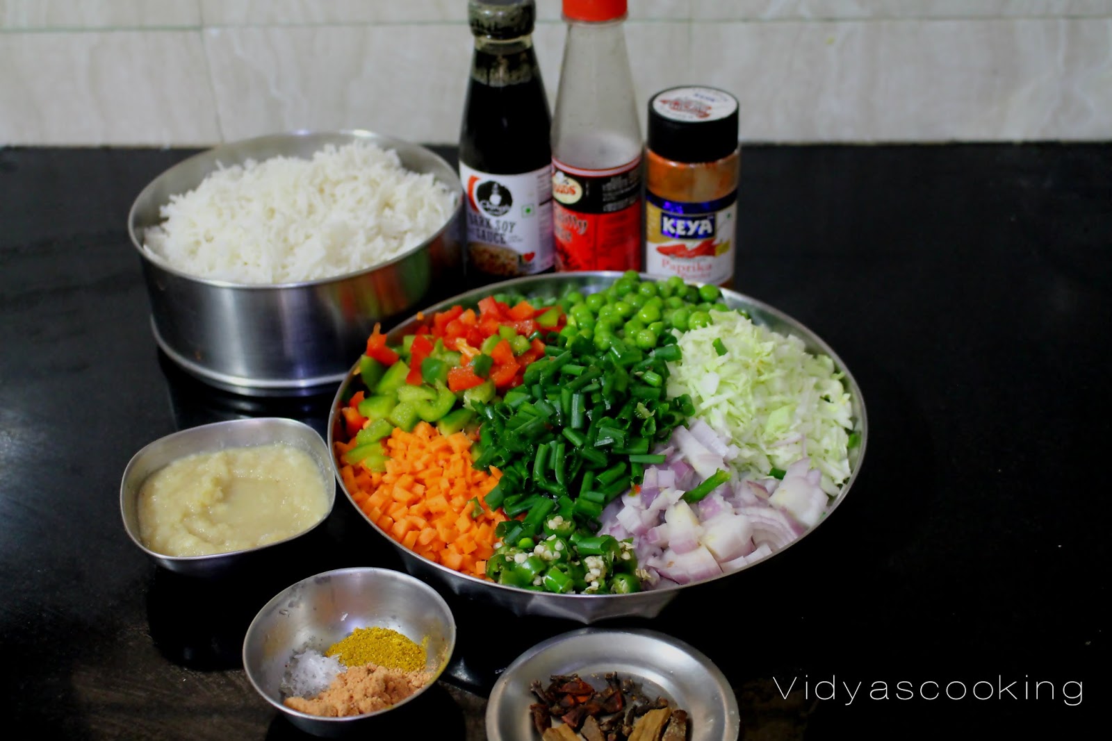 Street Food Style: Gobi Fried Rice Recipe (Cauliflower Fried Rice Recipe)