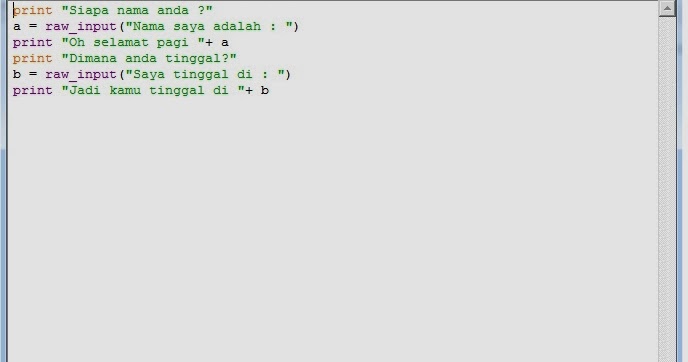 Belajar Input Nilai Menggunakan Bahasa Pemrograman Python Dengan Mudah - Pemrograman Sederhana