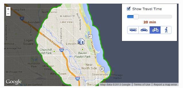 Bike Walk Lincoln Park: Using Walk Score's travel time maps