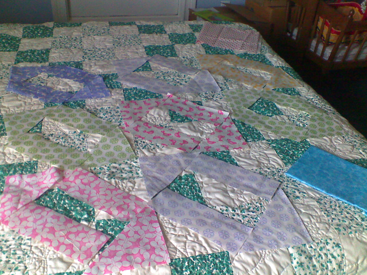 Life as posted: cracker box baby quilt for a friend