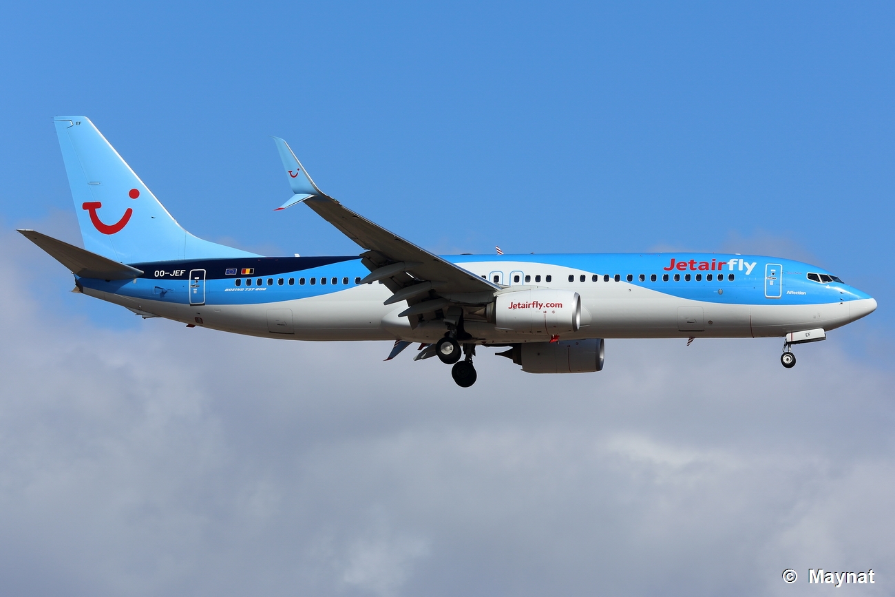 AvionSpotter Blog: Jetairfly (TUI Airlines Belgium) - Boeing 737-8K5 ...