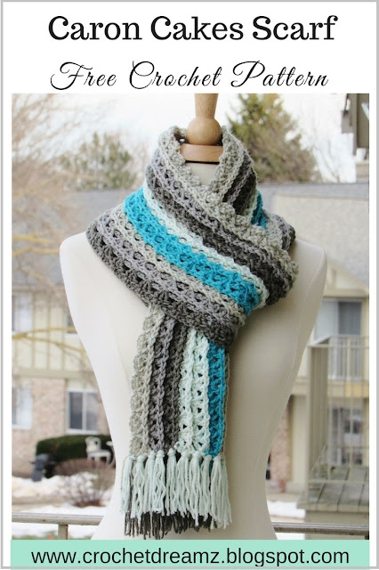 Ocean Waves Scarf, Free Crochet Scarf Pattern Using Caron Cakes Yarn ...