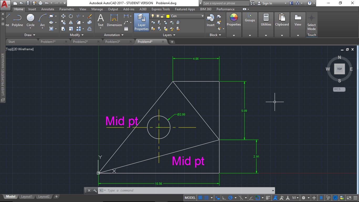 How to make defpoint layer in autocad - posthon