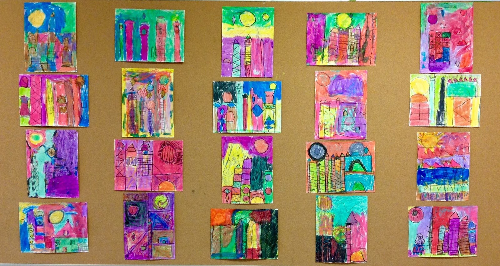 Ms. Klemp's Art Class: Kindergarten Paul Klee Cityscapes with Texture ...