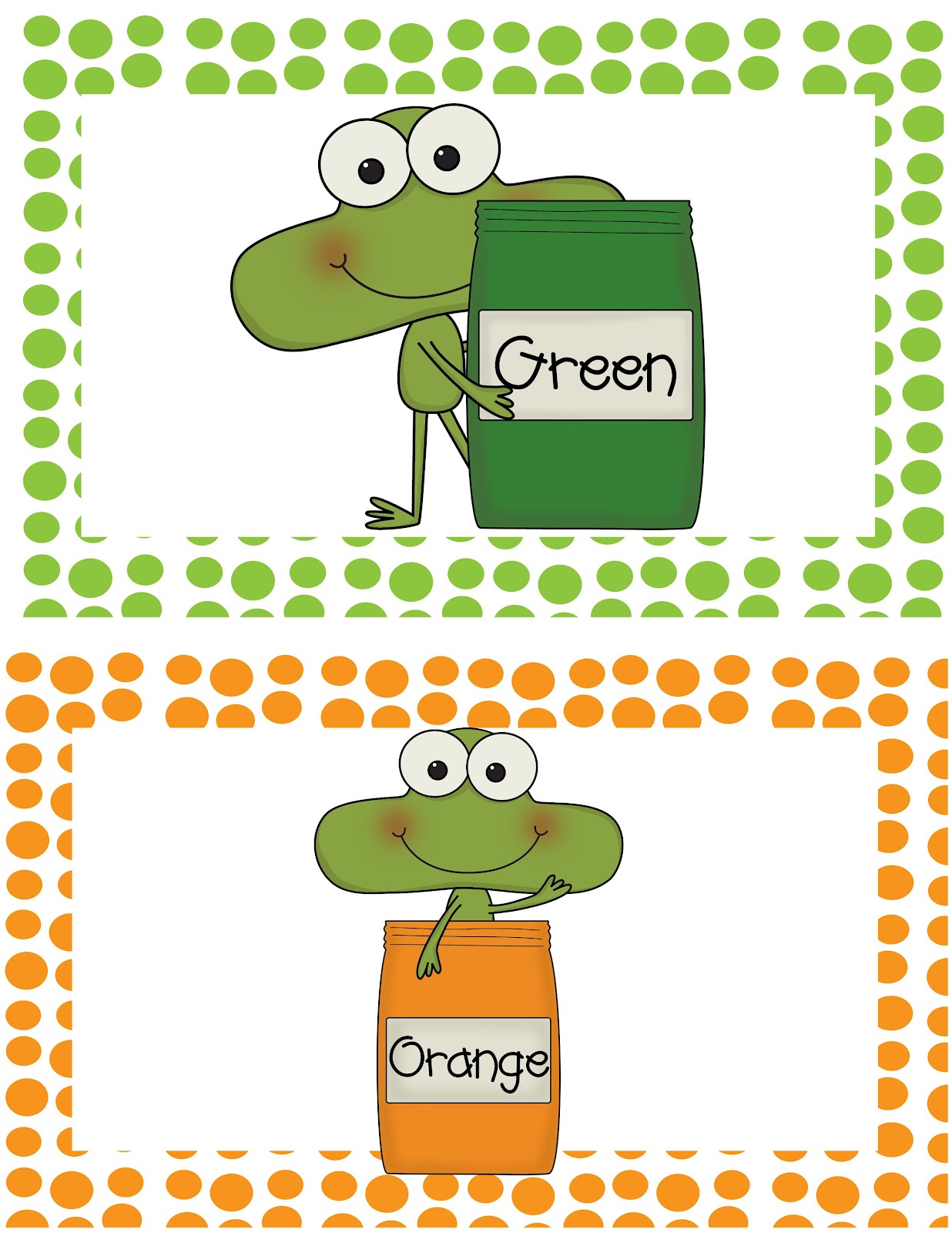 New Freebie! Frog Color Word Read The Room!