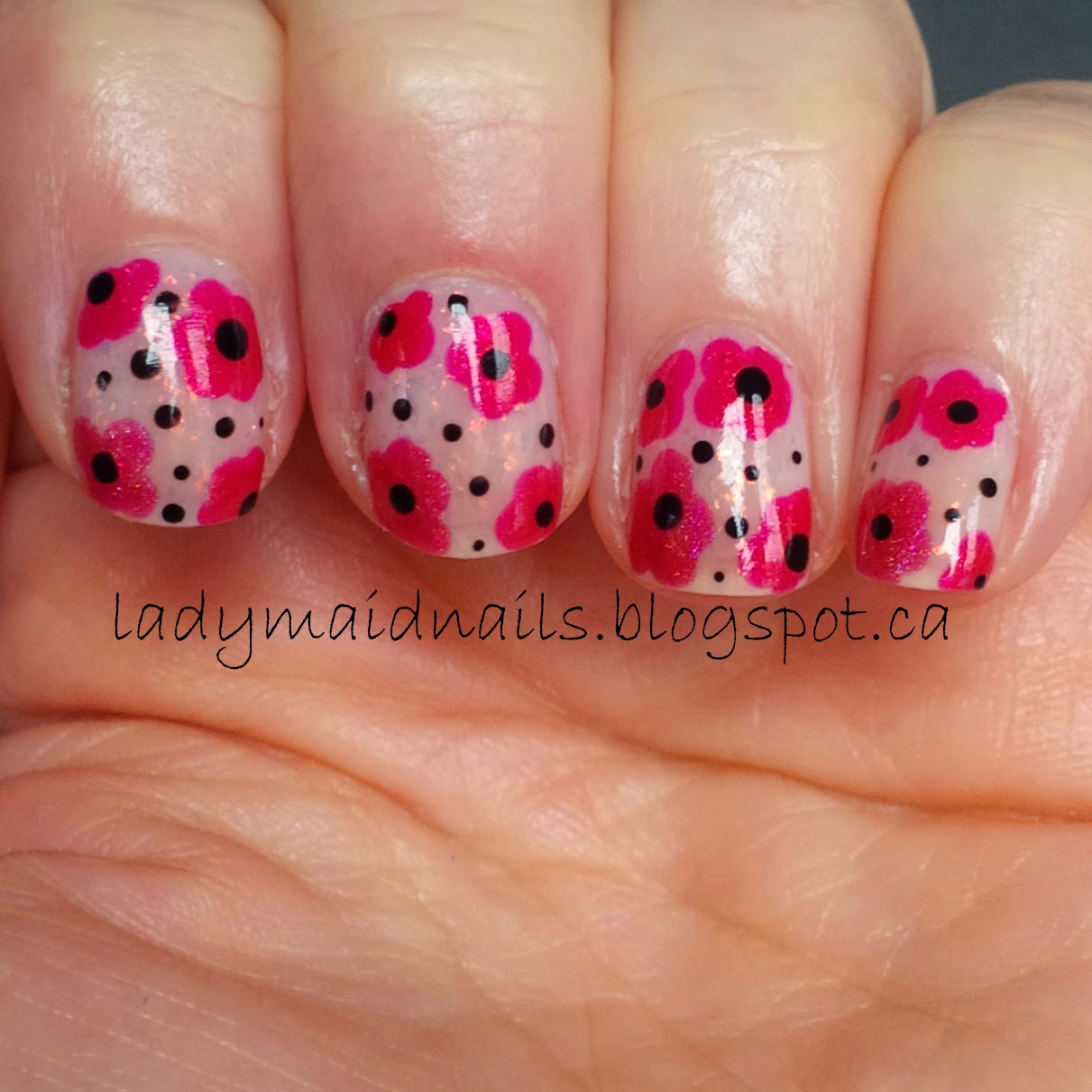 Lady Maid Nails: Poppies