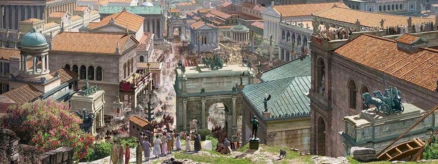 What the Roman Forum looked like in 312 CE, following Constantine's ...