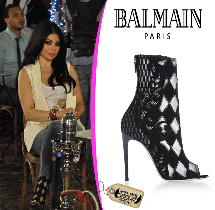 Haifa wehbe fashion and jewelry: Haifa Wehbe wearing Balmain Black ...