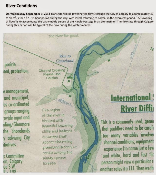 Bow River Shuttles: Bow River Flow at Calgary Drops to 40-50 cms for ...