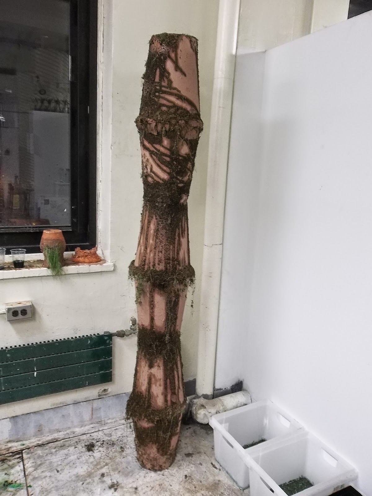 Pedro Ramirez' Art : Vertical ceramic greenware unfired clay sculptures ...